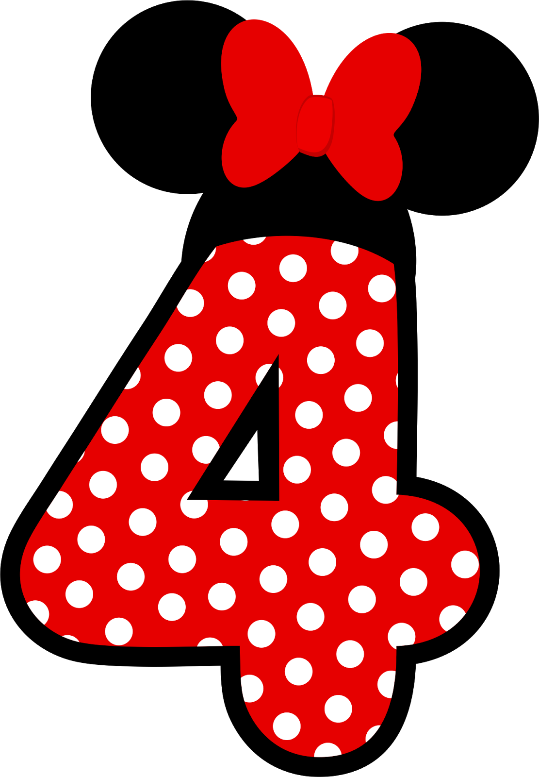 Números a lo Minnie en Rojo. | Oh my Alfabetos!