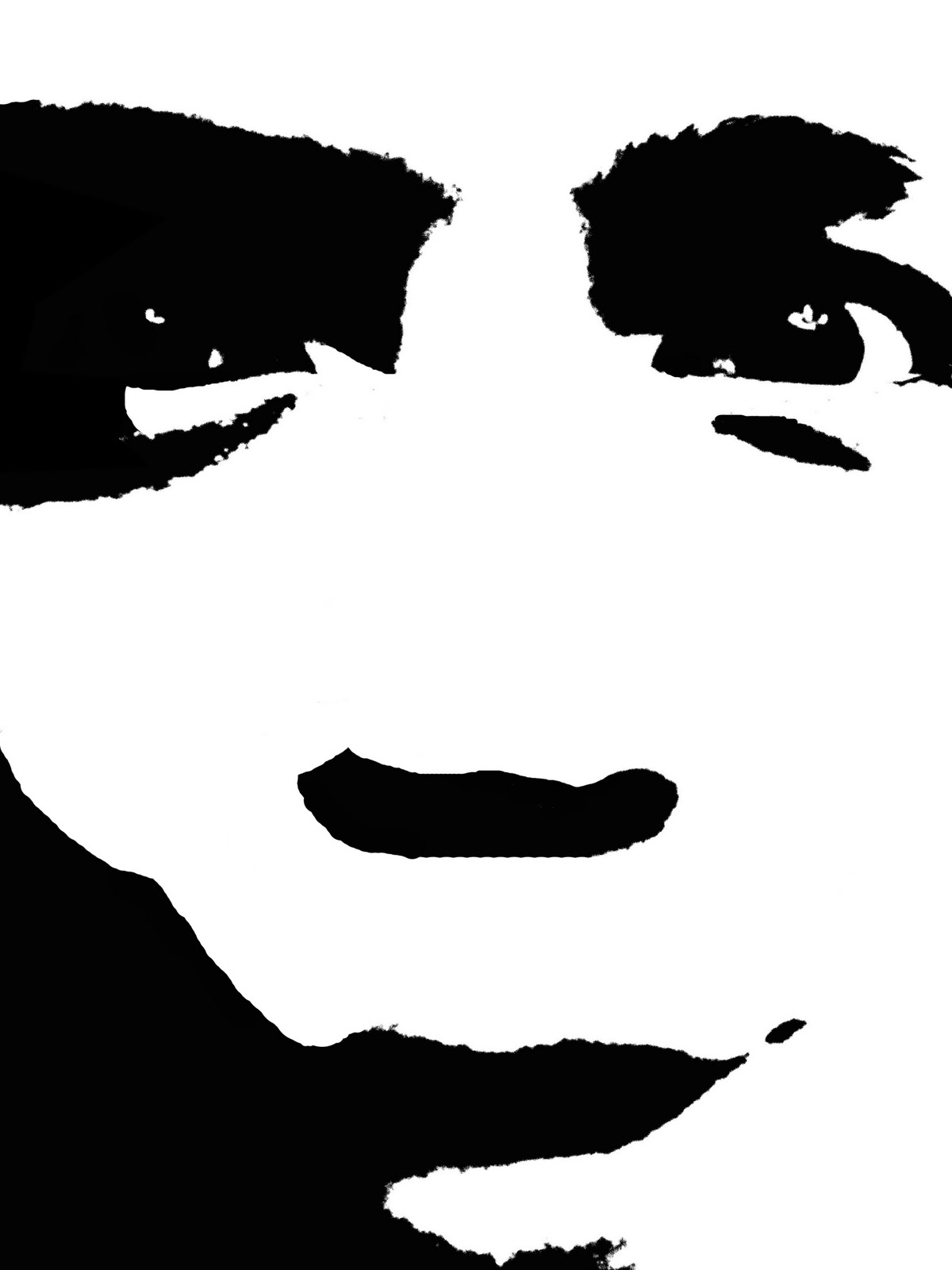 Bernasign: Self portrait, using the technique of screen printing