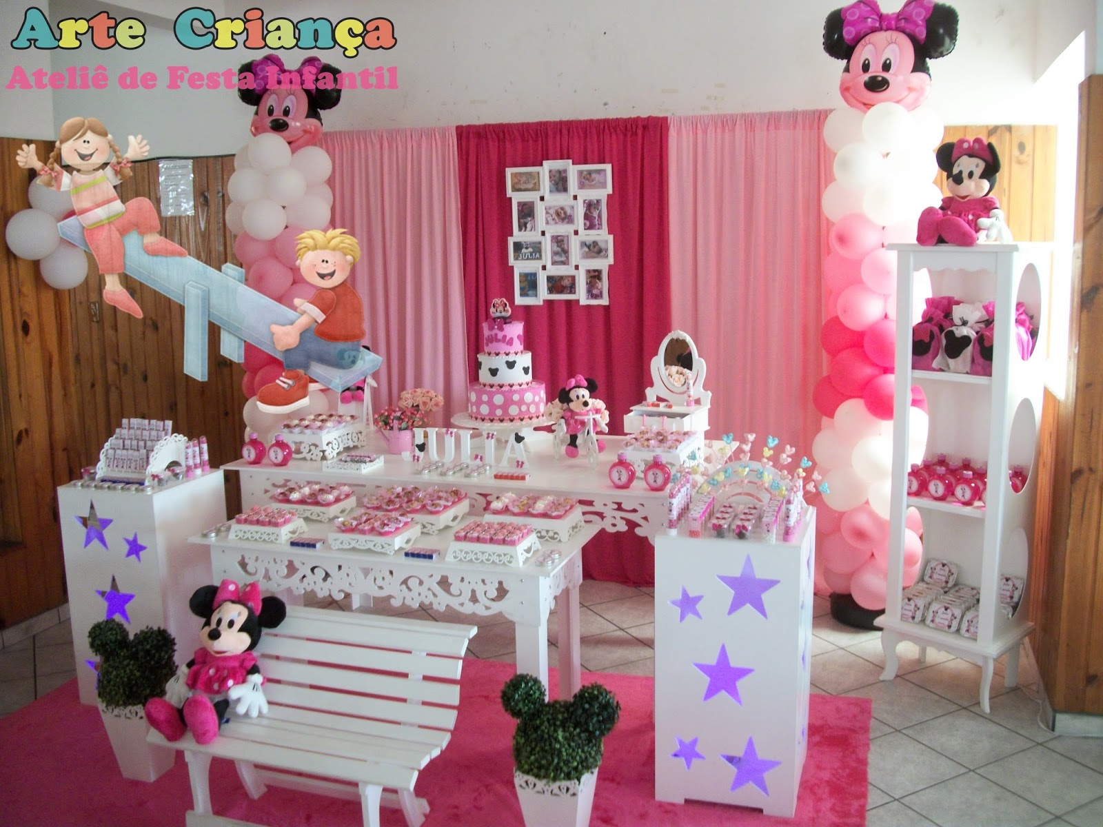 Decoração Festa Infantil Minnie Rosa 1627