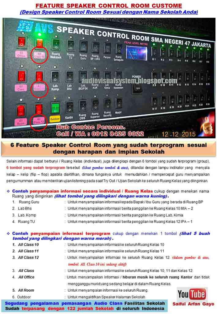 Sound System Ruang Kelas Fasilitas Sekolah: Sound System Ruang Kelas ...