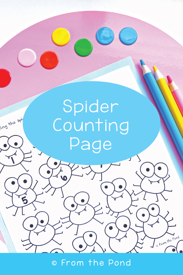 Spider Counting and Numbers Activity Page | From the Pond