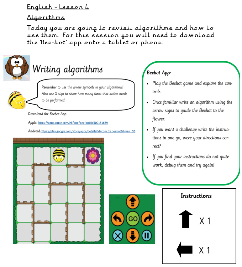 Year 1: English - Following Instructions