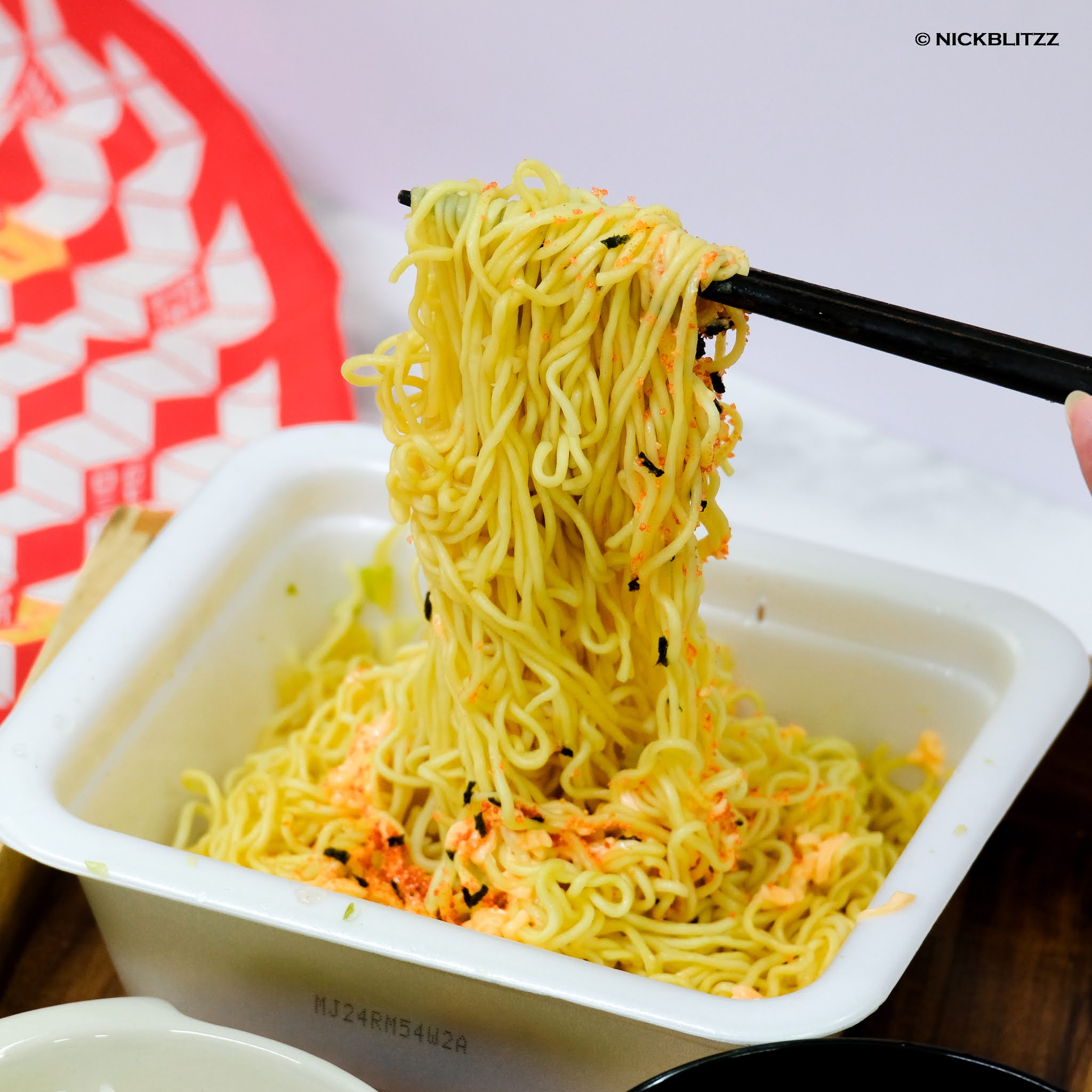 Trying out Japanese instant yakisoba noodles