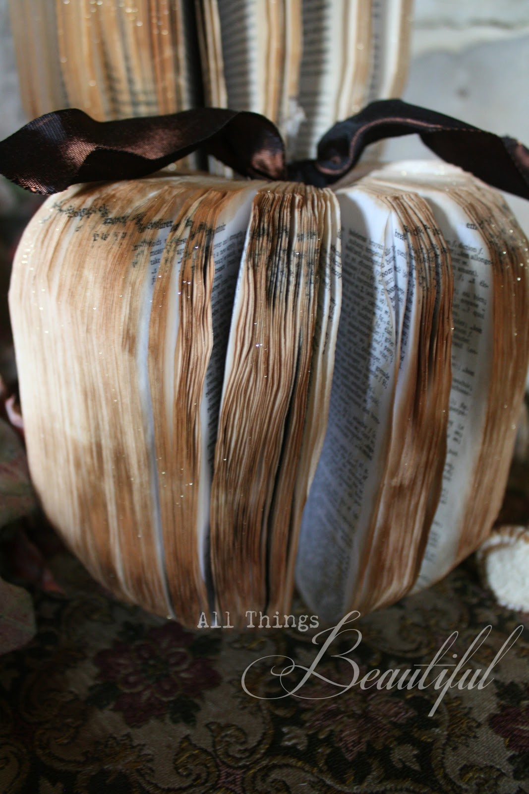 All Things Beautiful: {Book Pumpkins} Fall Vignette