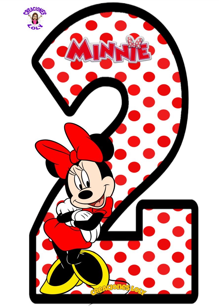 Creaciones Loly: NUMEROS MINNIE ROJA