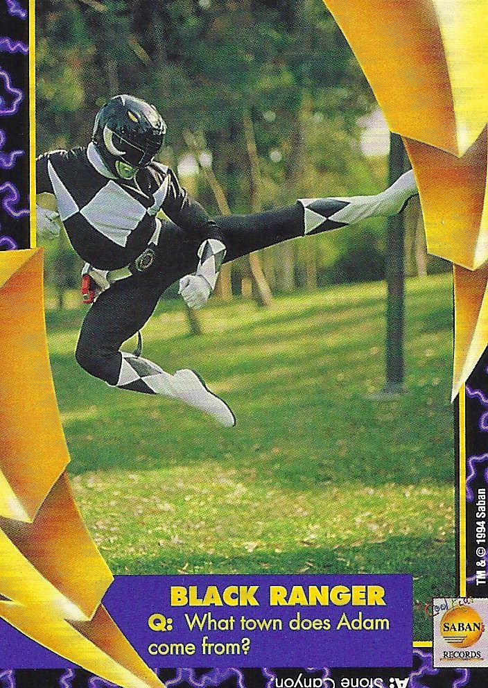 Power Rangers Media Info Archive: MMPR Audio Cassette Trading Card Scans