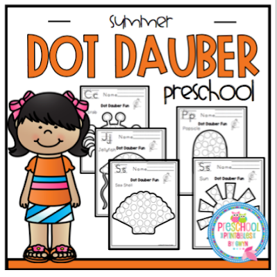 Summer Dot Dauber Fun ~ Preschool Printables