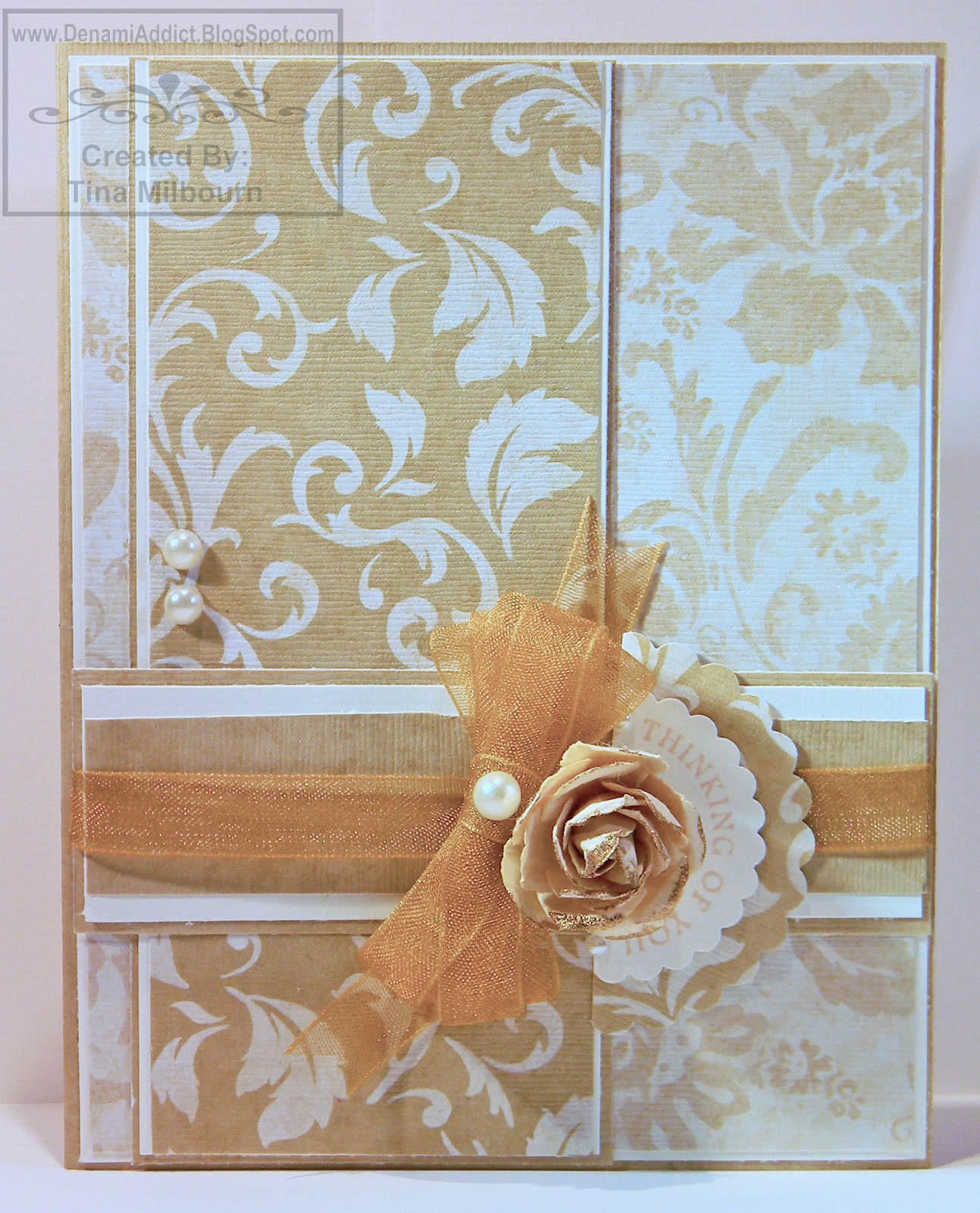 Confessions of a DeNami Addict: Simple elegant wedding card