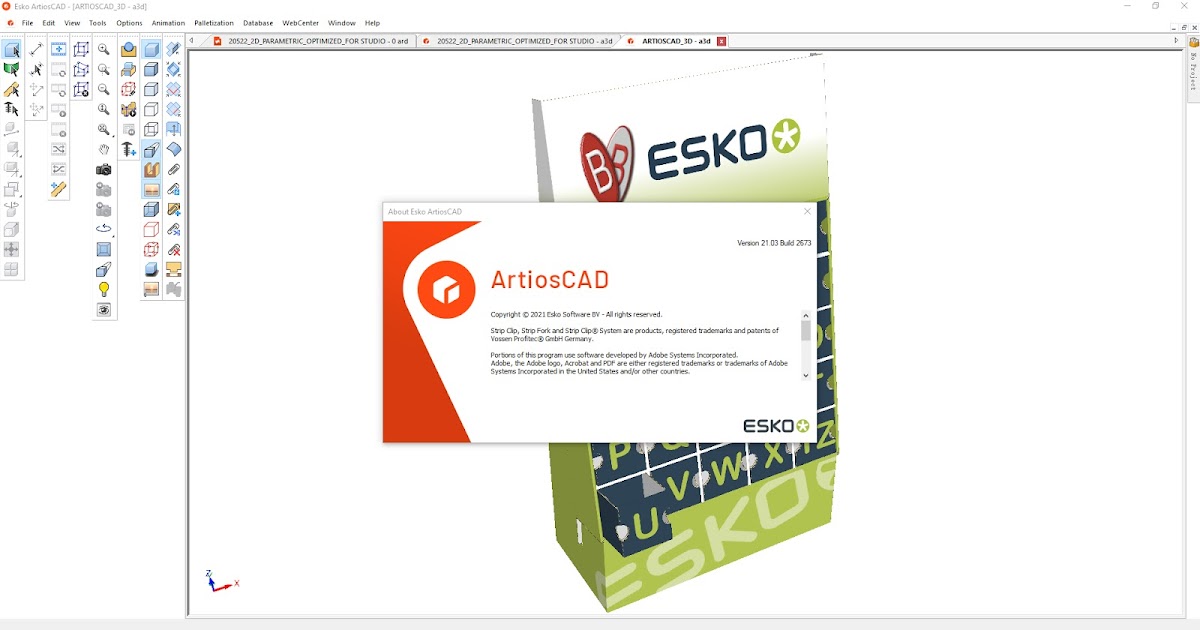 Software Solution: ESKO ArtiosCAD 21.03 , ArtiosCAD 18.1.1 , ArtiosCAD 20.0.1
