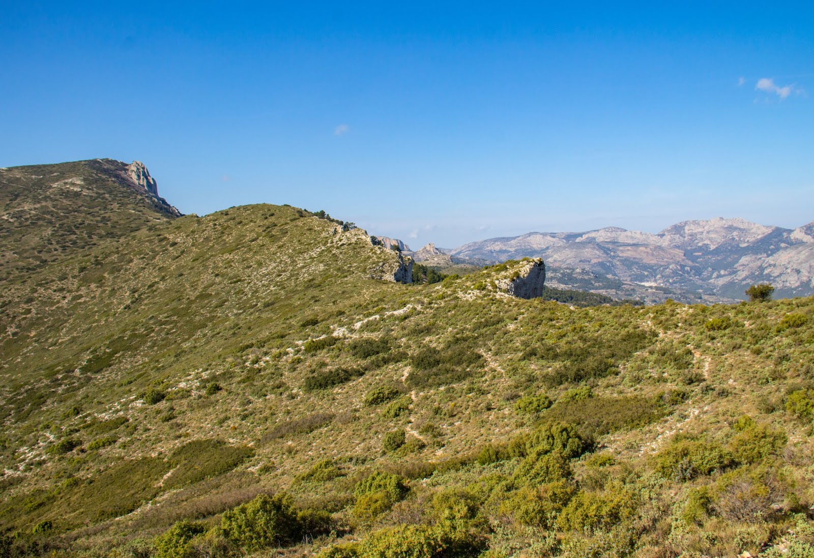 EL MADALLAR, EL PENYÓ ROC Y EL PENYÓ MULERO, DESDE LA FONT DEL PI.