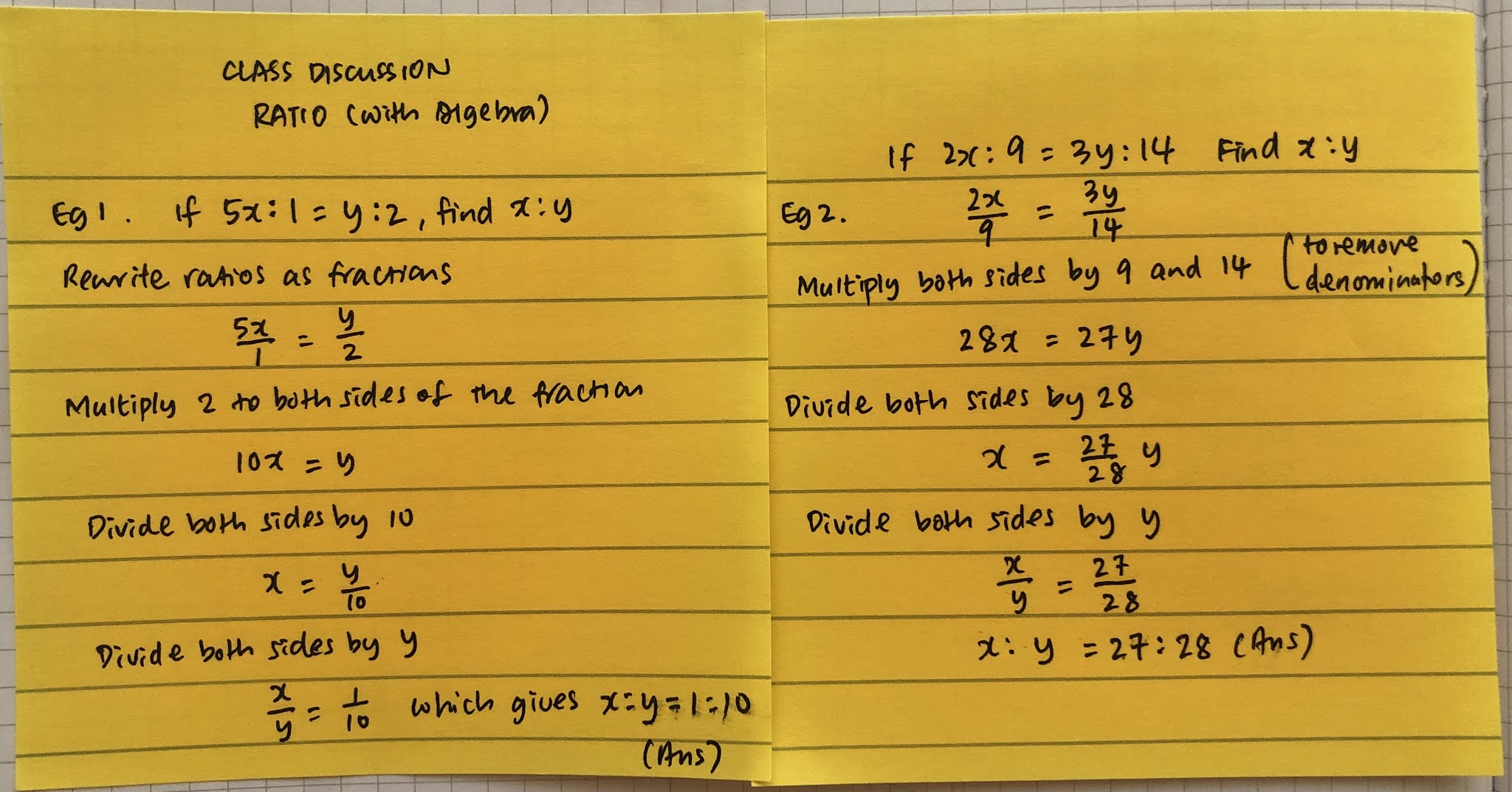 2021 S1-06 Mathematics: Unit 9 [HW1] Solving unknowns in RATIO using ...