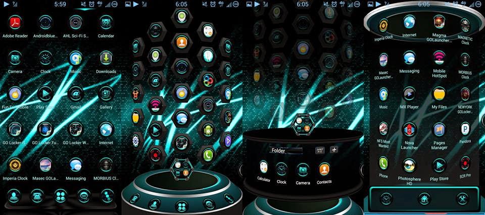 CyanLights Next Launcher Theme For Free - Next launcher themes for free