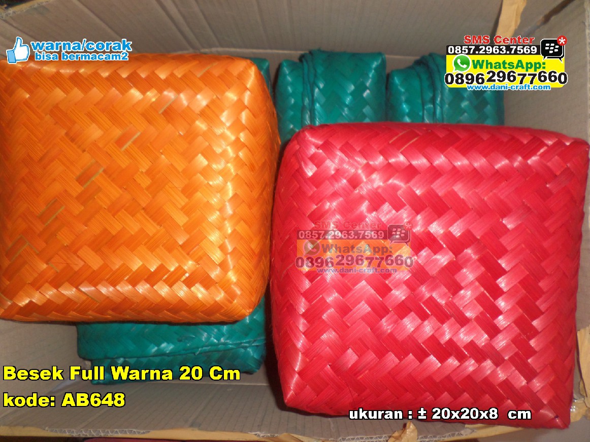 Besek Jumbo Full Warna, Besek Besar 20cm | Souvenir Pernikahan