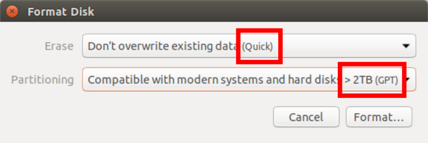 How To Format A Disk Drive as GPT on Ubuntu