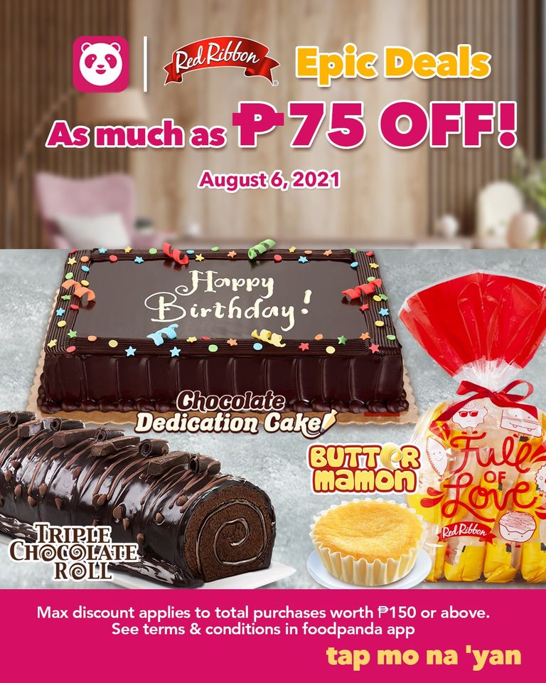 Manila Shopper: Red Ribbon x FoodPanda Epic Deals Promo