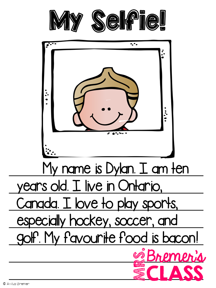 Selfies! {An All About Me Craftivity} | Mrs. Bremer's Class
