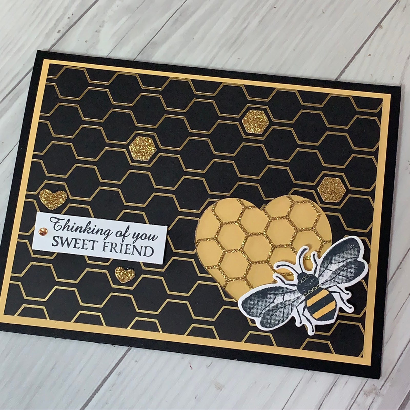 Honey Bee Valentine Card using Stampin' Up! Honey Bee Bundle | Stamped ...