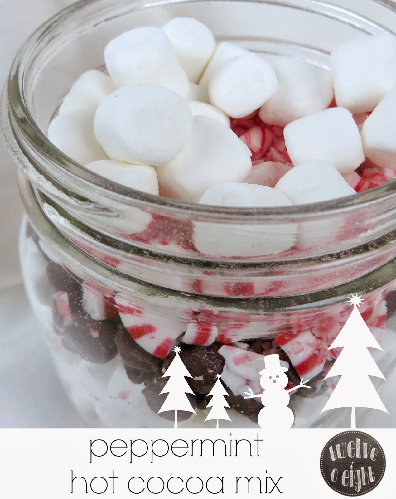 10 Minute Peppermint Hot Cocoa Mix In A Jar + A grocery cart race too ...