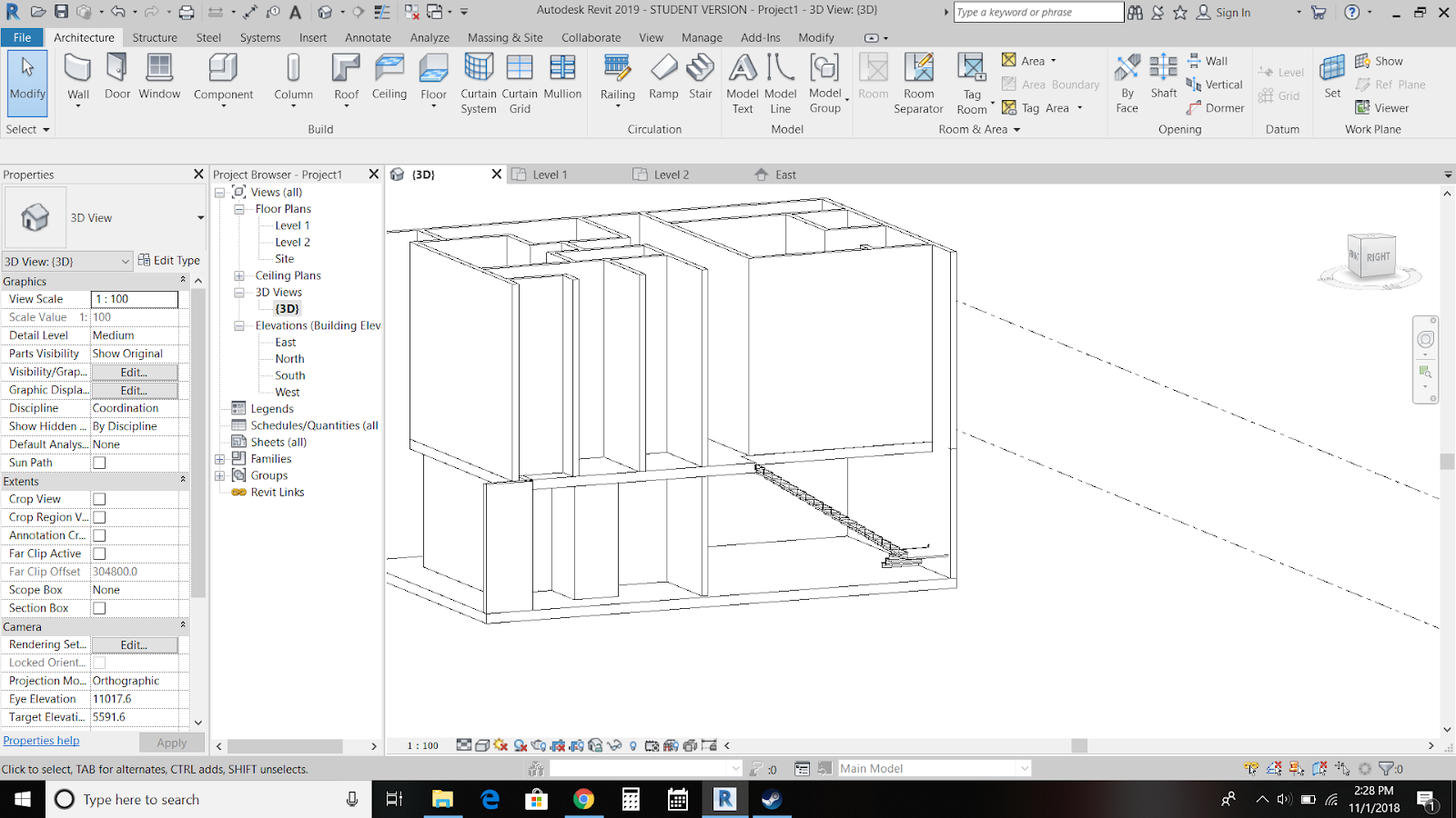Work In Progress (WIP) - PROJECT 1: REVIT MODELLING & DOCUMENTATION