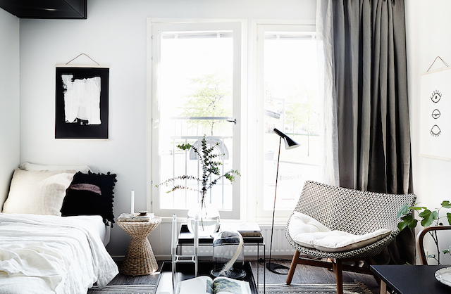 my scandinavian home: A beautiful and smart tiny one room flat in Finland