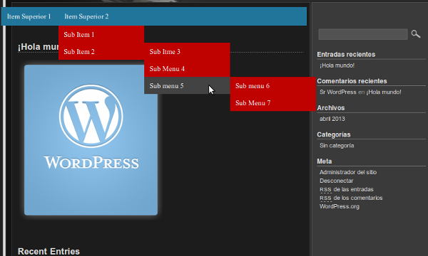 Programador Php: Crear un Menú desplegable en Wordpress