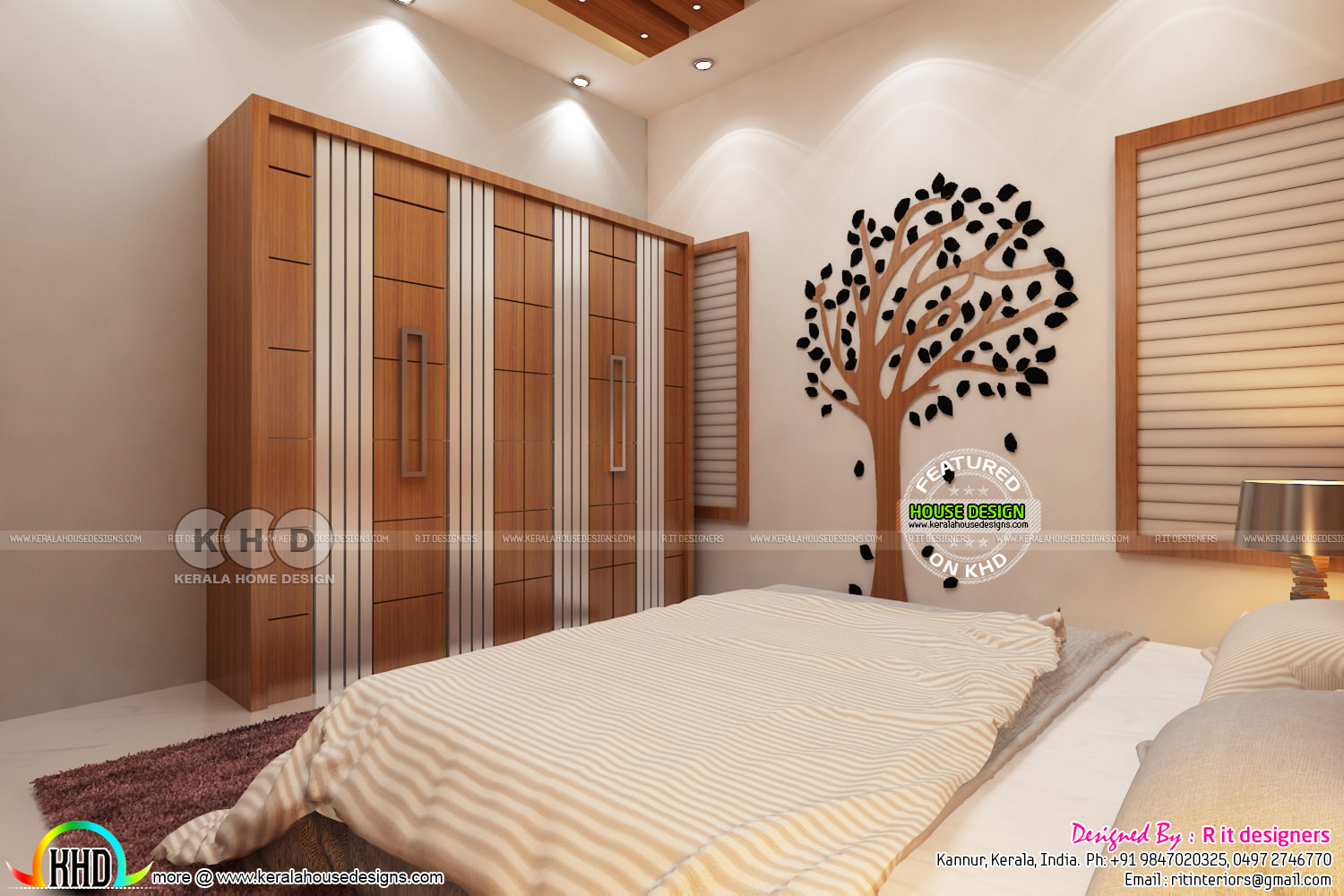 Grand creative master bedroom interior - Kerala Home Design and Floor ...