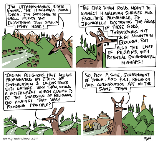 Green Humour: Char Dham Road and the Himalayas