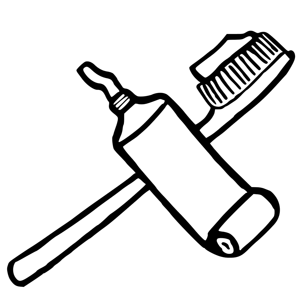 Toothbrush Coloring Page - Coloring Books