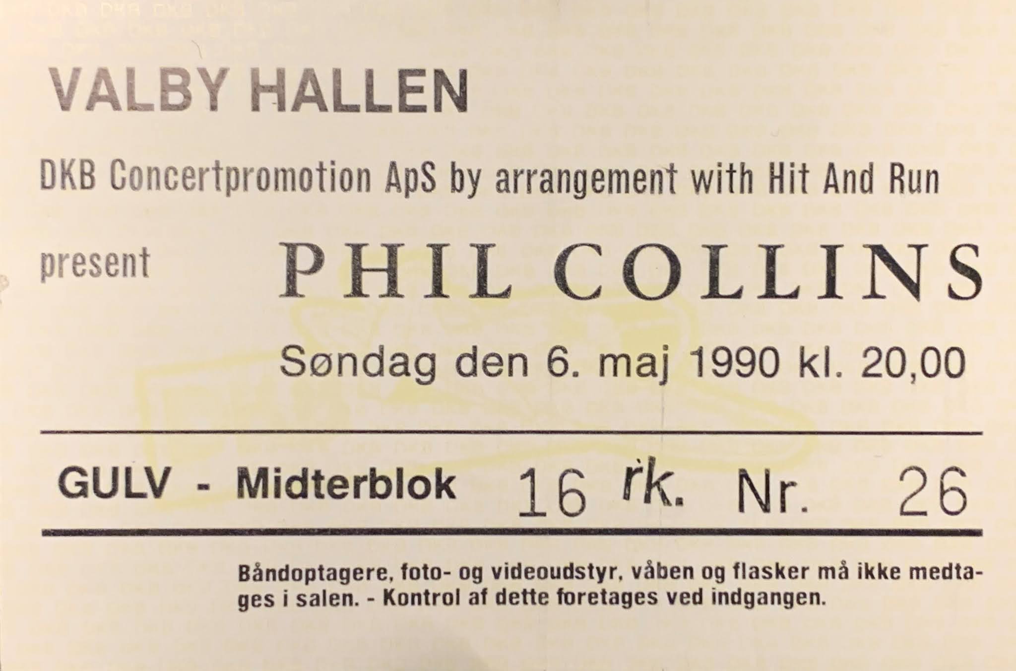 From the Basement / DKTapers: 1990-05-06 - Phil Collins - Copenhagen ...