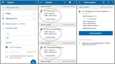 dopravacz : V nativních aplikacích Jízdní řády IDOS a Cestovné poriadky ...