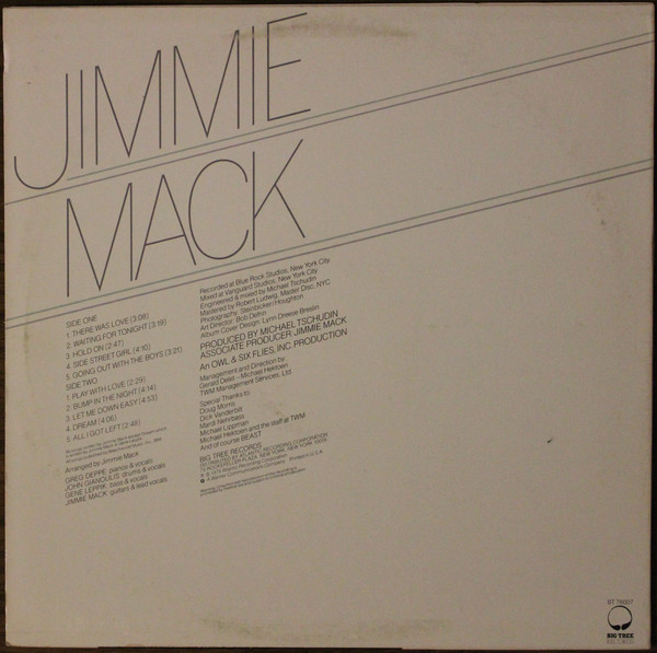 johnkatsmc5: Jimmie Mack ‎ "Jimmie Mack" 1978 US Classic Rock solo ...