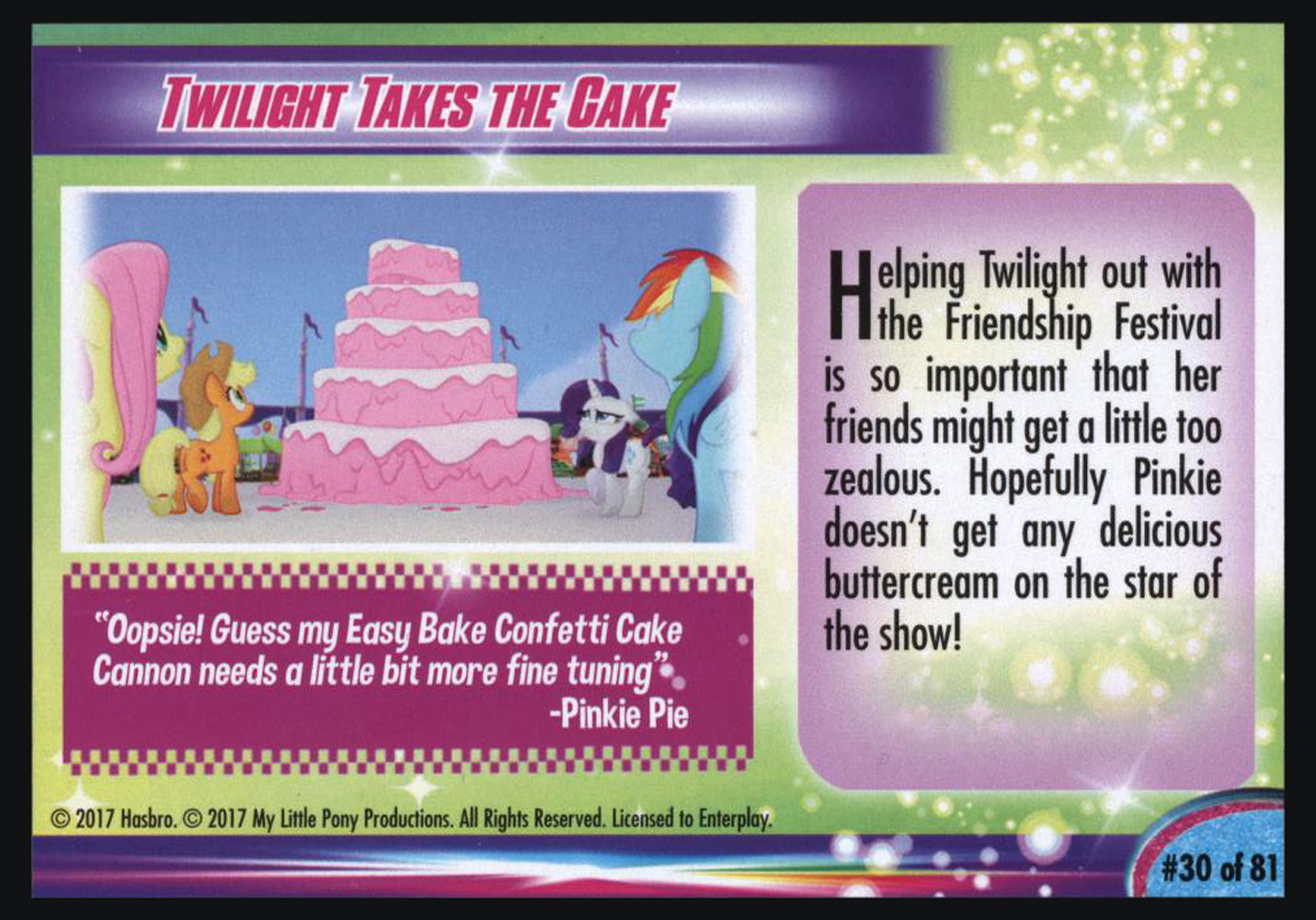 MLP Twilight Takes The Cake Trading Cards | MLP Merch