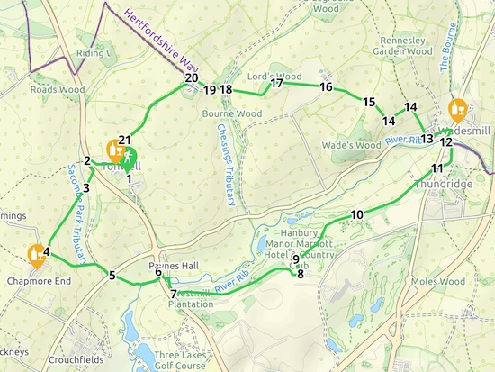 Hertfordshire Walker: Walk 137: Tonwell Loop