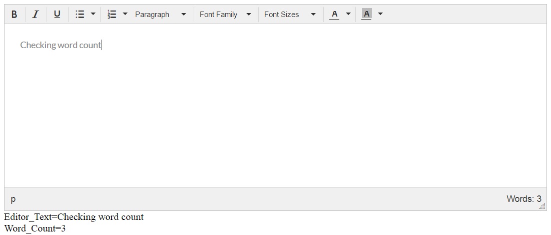 Code Samples: TinyMCE Get Word Counts Using jQuery Code Samples: TinyMCE Get Word Counts Using jQuery