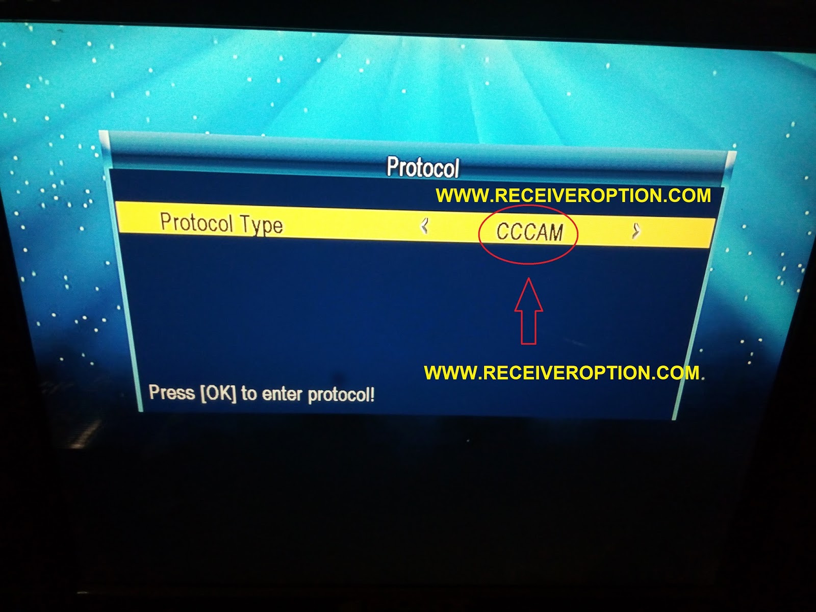 STAR TRACK 5800HD RECEIVER CCCAM OPTION - How To Enter Biss key Power ...