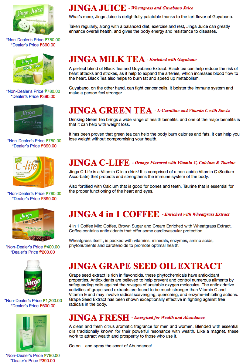 Jinga Juice: Benefits