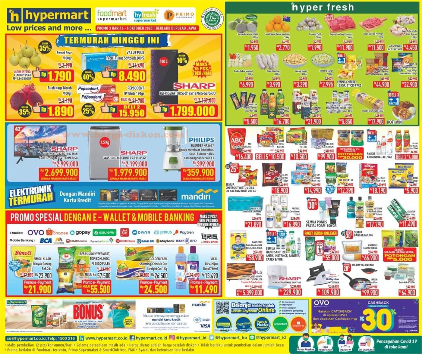 Katalog Promosi HYPERMART Awal Pekan 6 - 8 Oktober 2020 | HargaPromo.net