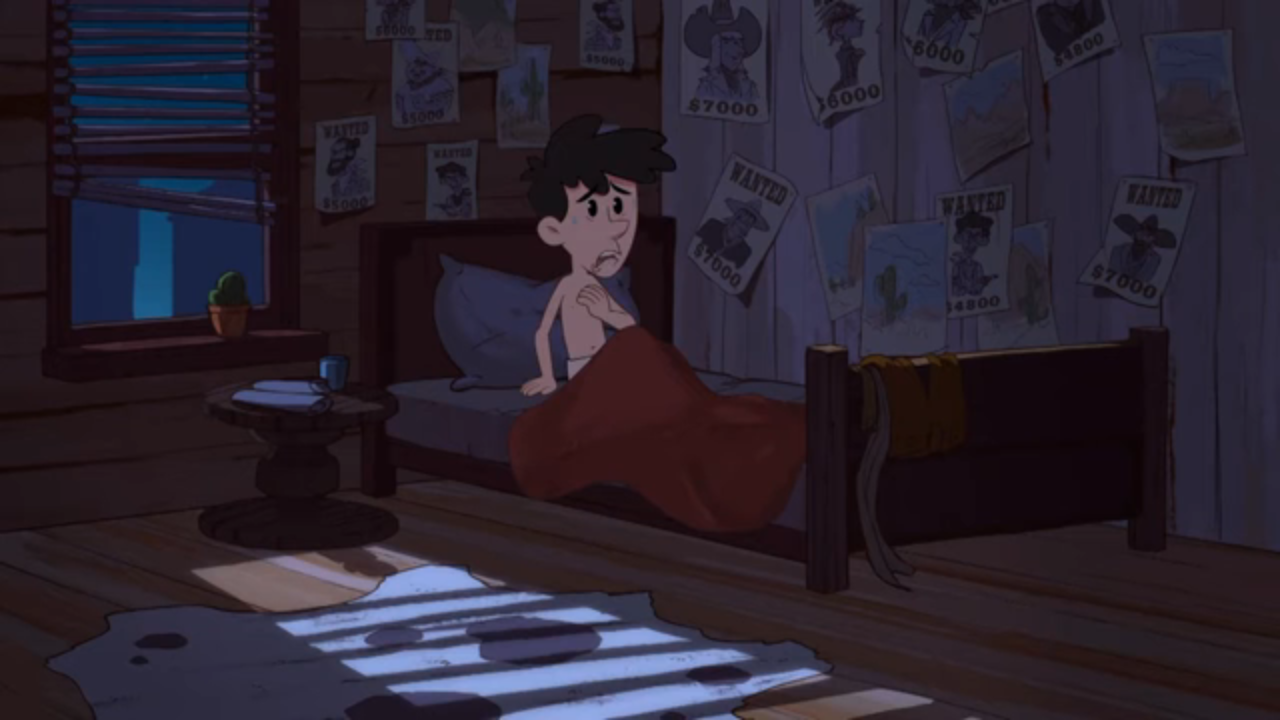 Shirtless Drawn Cartoon Boys: Shirtless Billy Bad in Kid Lucky