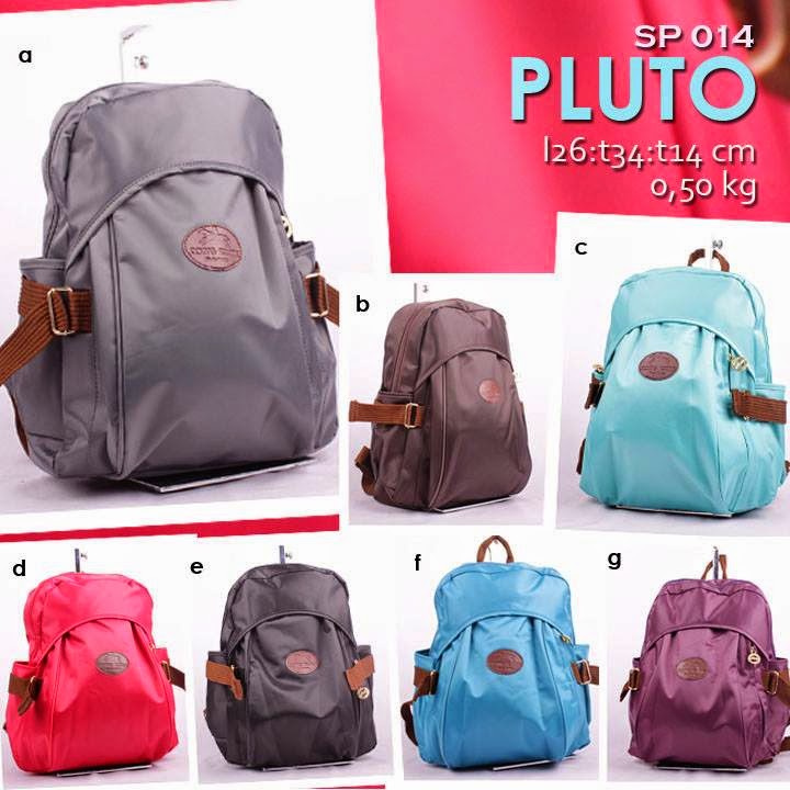Jual Online : Tas Ransel Murah Bahan Parasut Polos - Pluto SP 014