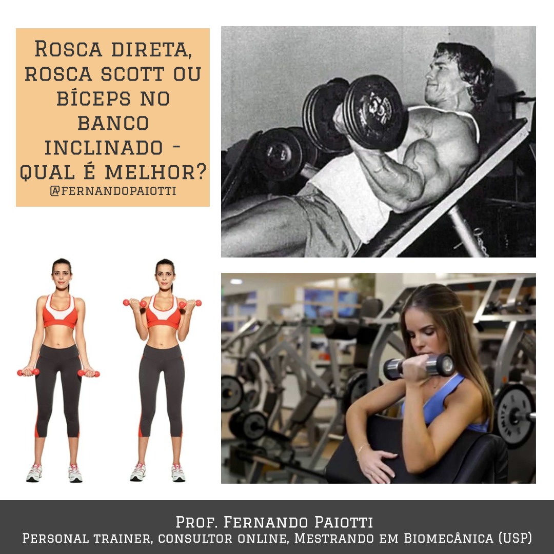 ROSCA DIRETA, ROSCA SCOTT OU BÍCEPS NO BANCO INCLINADO – QUAL É MELHOR?
