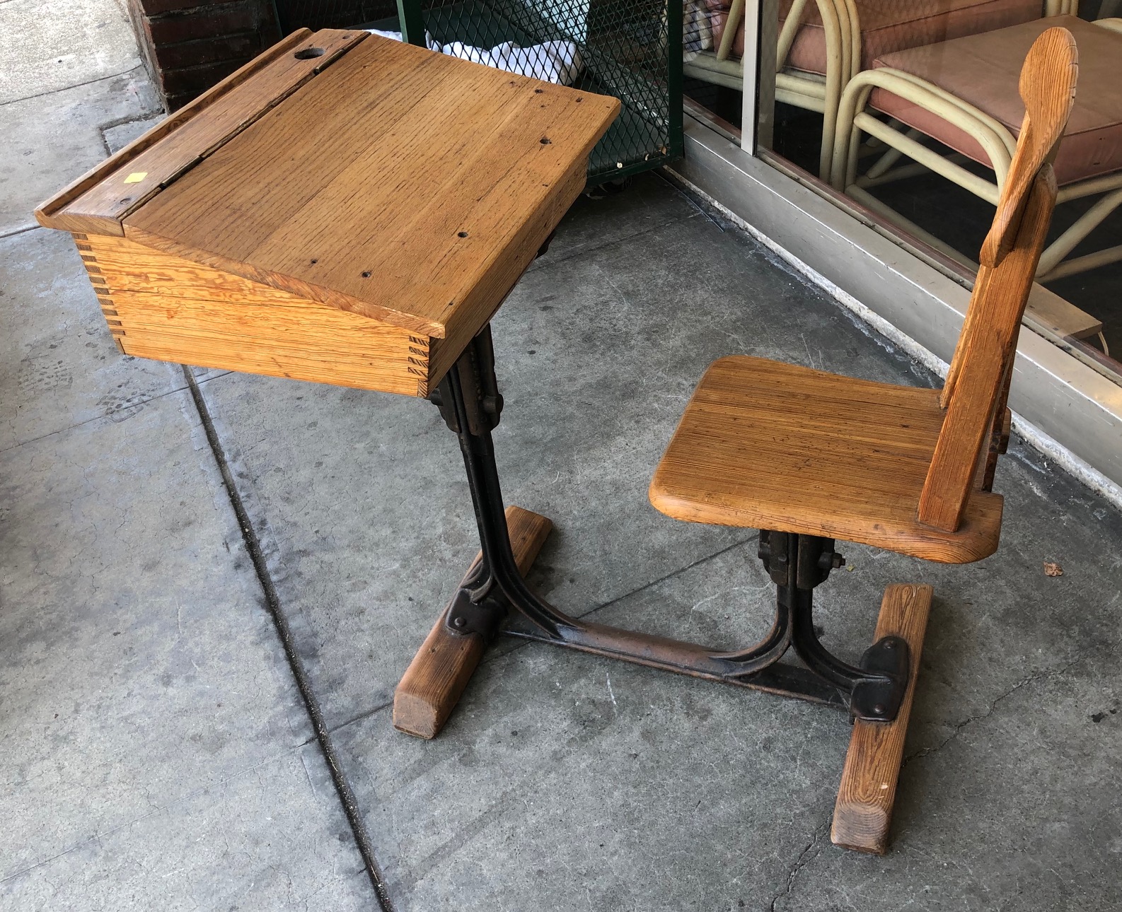 UHURU FURNITURE & COLLECTIBLES: SOLD #99382 Antique Oak and Wrought ...