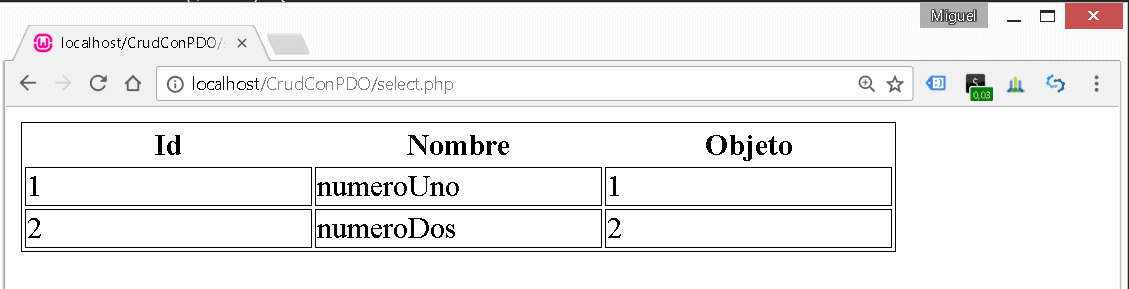 Php Oo Crud Con La Api Pdo De Php Con Sentencias Preparadas Php Mysql