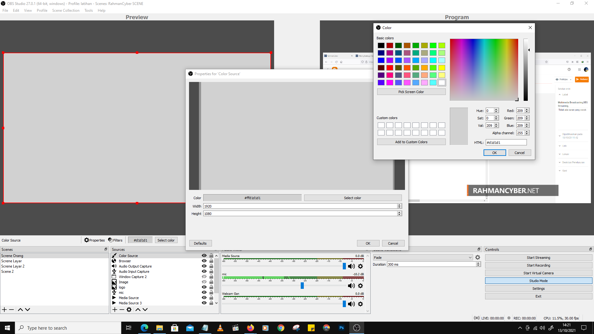 Cara Mixing berbagai Source dengan OBS (Open Broadcaster Software)