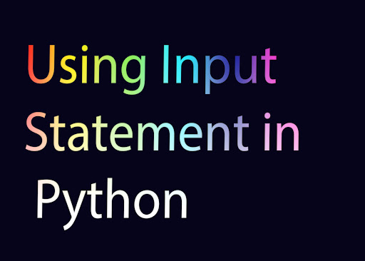 Using input command in python
