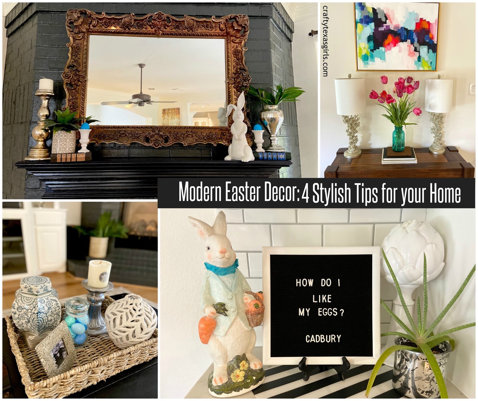Crafty Texas Girls: Modern Easter Decorating Ideas