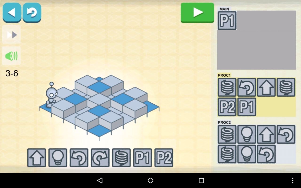 子供と一緒にプログラミング！: 【Lightbot】Code Hour（無料版）のLoopsの解答例