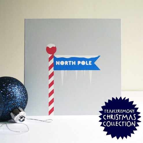I Love Handmade: North Pole Handmade Christmas Card by Tea & Ceremony