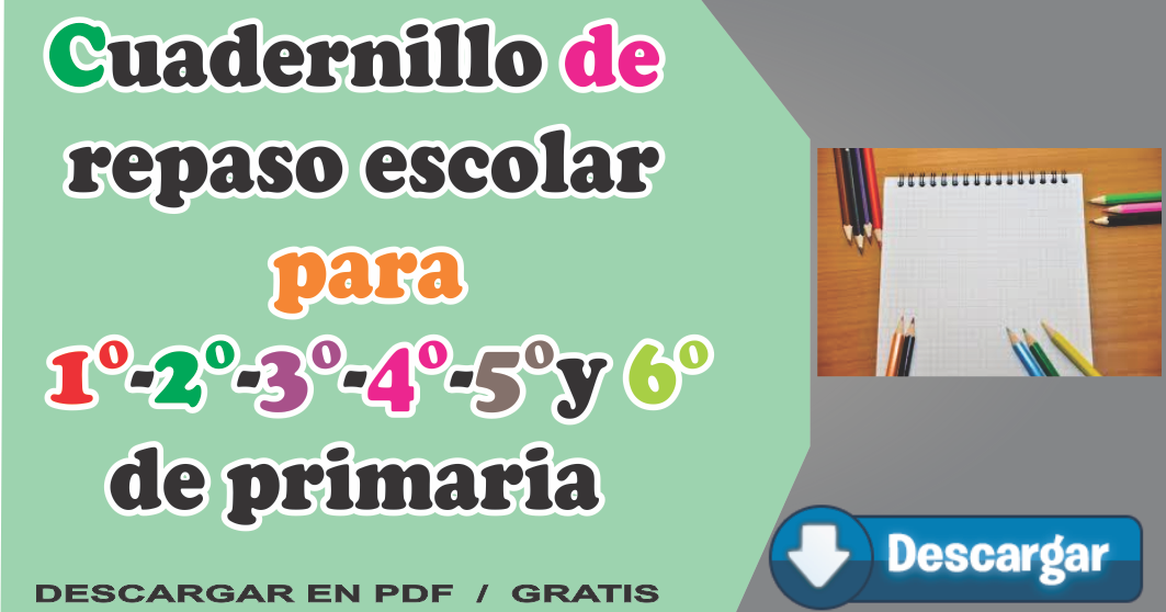 Cuadernillo de repaso para el nivel primario