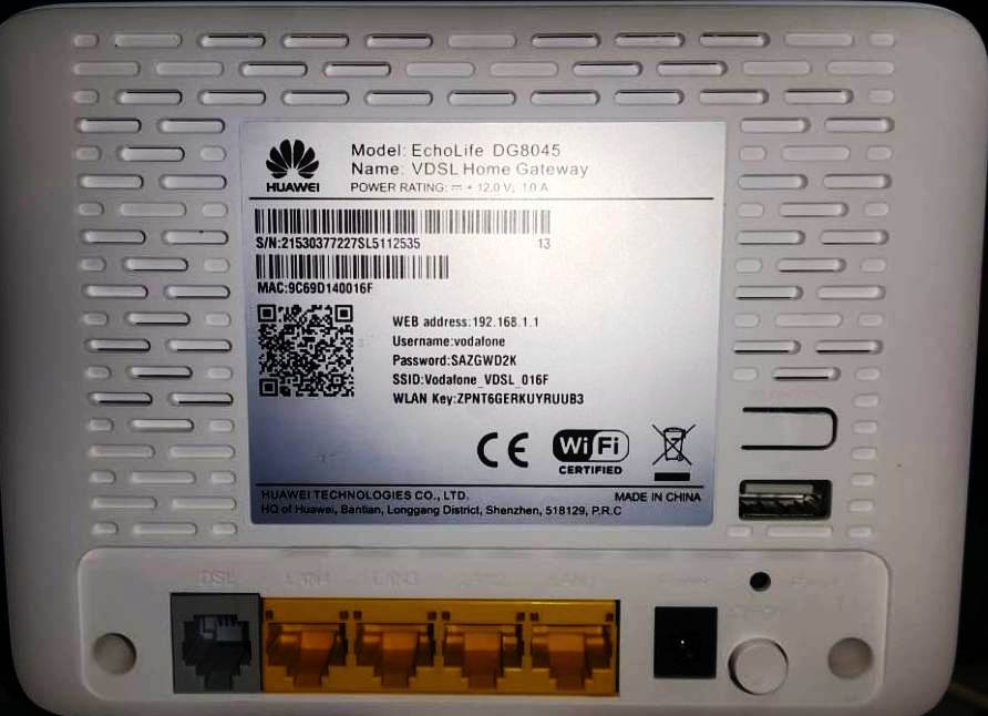 ضبط اعدادات راوتر Vodafone موديل dg8045