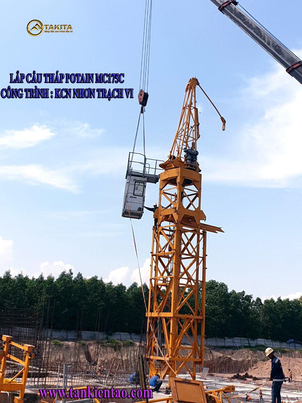 MUA BÁN, CHO THUÊ LẮP DỰNG CẨU THÁP, VẬN THĂNG, CẦN CPB: LẮP CẨU THÁP POTAIN MC175C